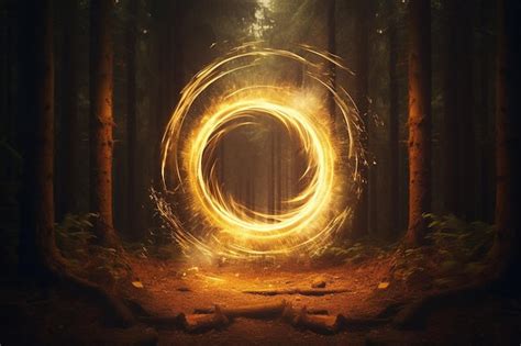 Premium Photo Light Motion Effect Circle Trails Of Glow