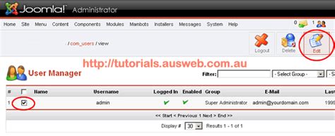 Joomla Super Administrator Password Reset Web