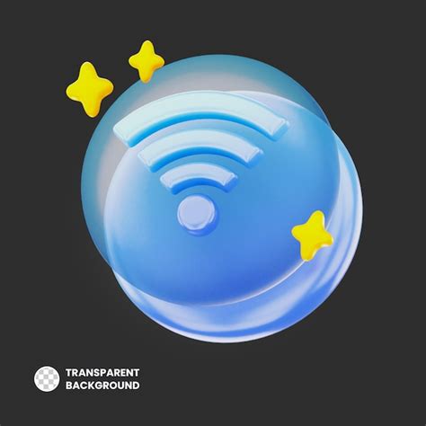 Premium PSD Wifi 3d User Interface Icon