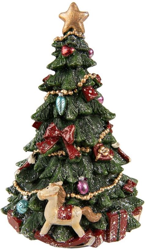 Muziekdoos Kerstboom 19 Cm Groen Kunststof Kerstdecoratie Beeld