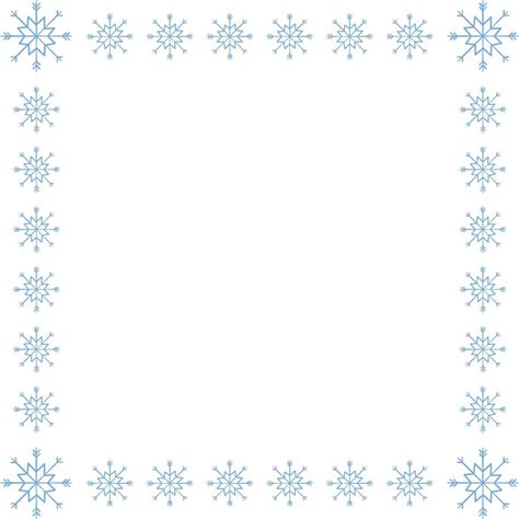 Square Snowflake Border Free Download And Print For You