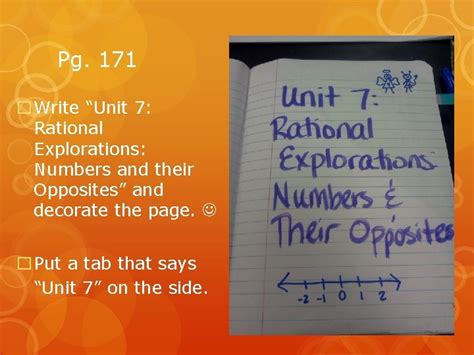 Unit Rational Explorations Numbers And Their Opposites