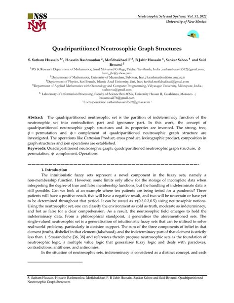 Pdf Quadripartitioned Neutrosophic Graph Structures