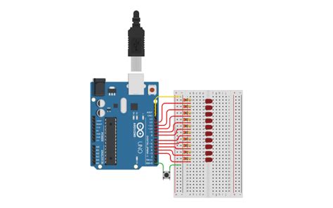 circuit design turn on the light and turn off the gradient tinkercad