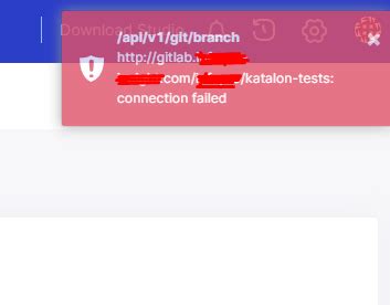 Connection Failed When Connecting Gitlab Repository Katalon TestOps