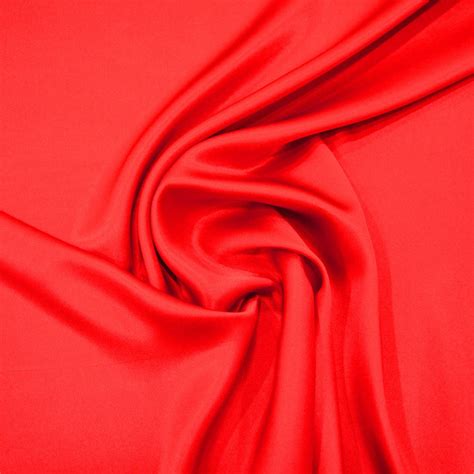 Red Satin Fabric 100 Silk — Tissus En Ligne