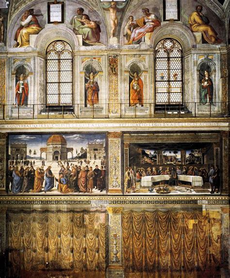 Sistine Chapel Detail Of The Wall Decoration By Michelangelo
