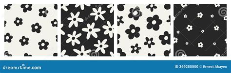 Seamless Daisies Pattern Stock Image 76913143