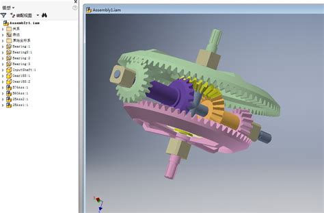100163锥齿轮差速器机构3d模型图纸 Inventor设计