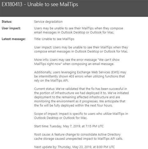 Cant Show Mailtips Collaboration Spiceworks Community