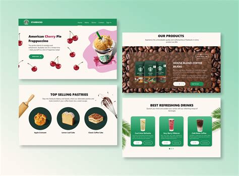 starbucks website design behance