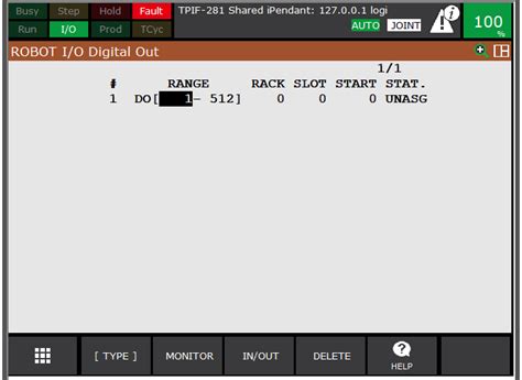 mapping and configuring fanuc robot io points