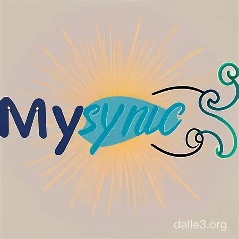 Dynamic MySync Logo Streamlined Synchronization Service Emblem Dalle3 AI