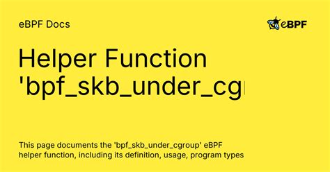 helper function bpf skb under cgroup ebpf docs