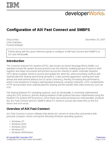 aix fast connect and smbfs pdf microsoft windows user computing