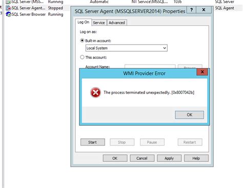 Sql Server Agent Wont Start Databases Spiceworks Community