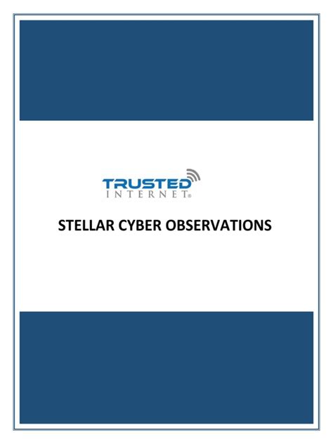 Stellar Cyber Pdf Internet Protocols Application Software