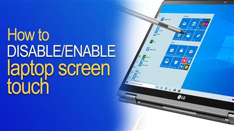 How To Disable Laptop Screen Touch Disable Enable Touch Screen On Windows 10 Youtube
