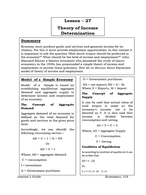 Notes Class 12 Economics Pdf Economics Fiscal Multiplier