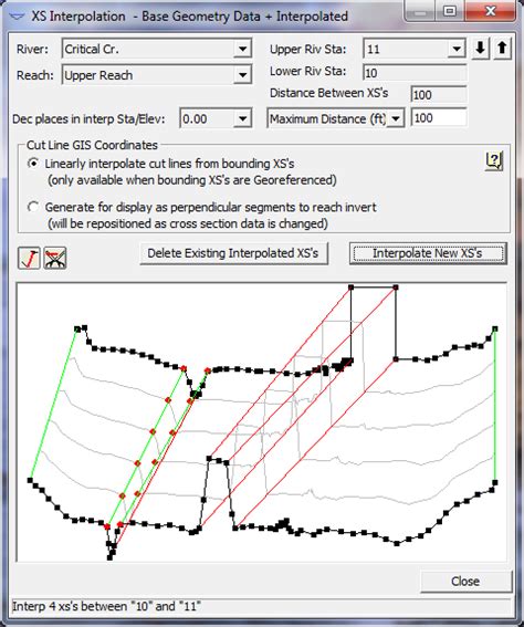 Cross Section Interpolation