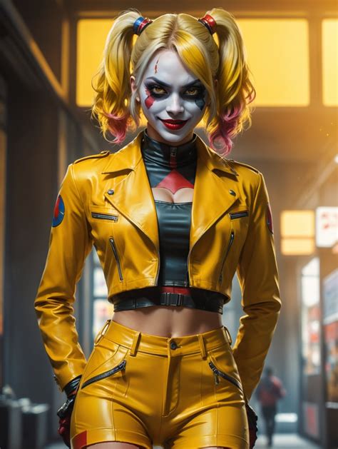 Premium Free Ai Images Harley Quinn Inspired Anime Beauty