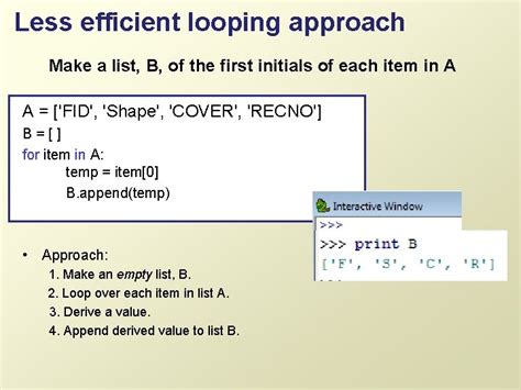Additional Looping Topics List Comprehension Nested Looping Concepts