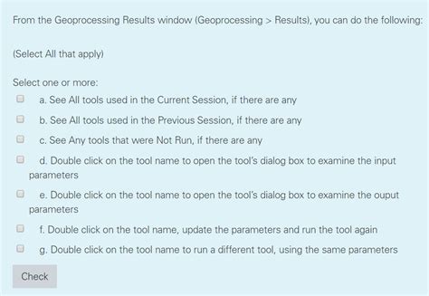 Solved From The Geoprocessing Results Window Geoprocessing Chegg