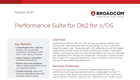 sysview® performance management option for db2 for z os