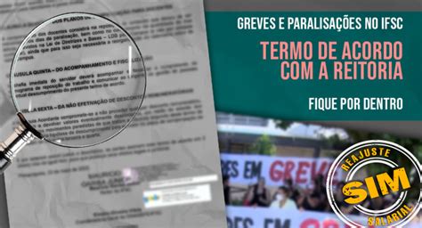 Sinasefe Ifsc Assina Termo De Acordo Com Ifsc Documento Prevê Formas
