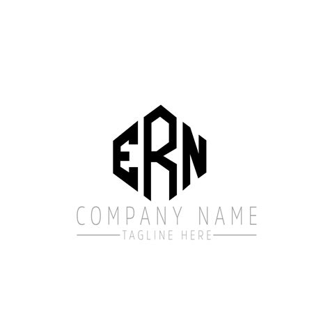 Diseño De Logotipo De Letra Ern Con Forma De Polígono Diseño De Logotipo En Forma De Polígono Y
