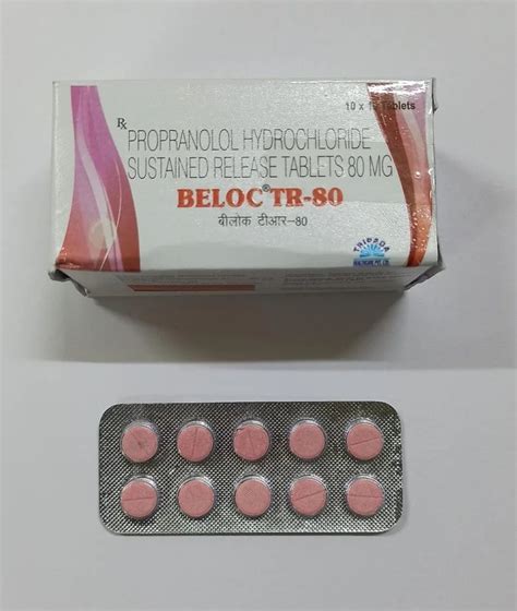 80mg Beloc Tr Propranolol Hydrochloride Sustained Release Tablets At Best Price In Nagpur