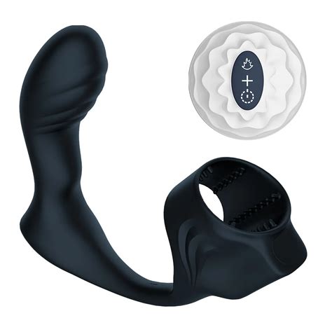 Rechargeable Remote Control Mens Use Masturbation Lock Essence Ring