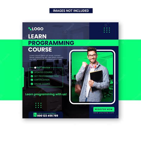 Premium Vector Learn Programming Social Media Poster Template