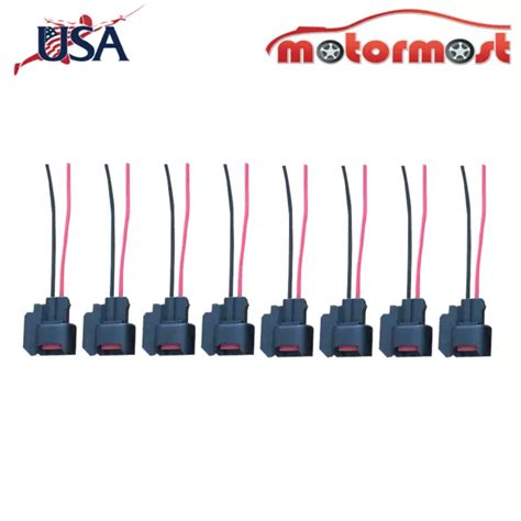 8x Fuel Injector Connector Wiring Plugs Clips For Ev6 Ev14 Uscar
