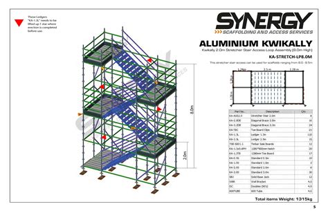 Stretcher Stairs M PRINT Page Synergy Access Scaffolds