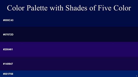 Dark Blue Color Palette