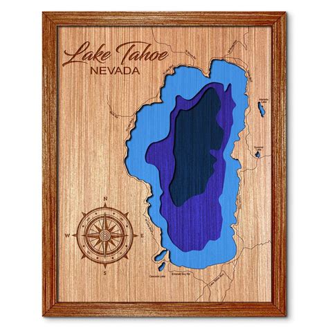 Lake Tahoe Depth Nevada Depth Map Any Lake Pond Or Reservoir