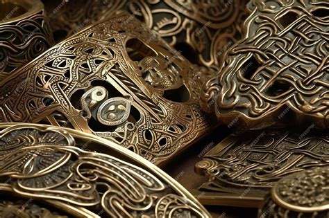 Premium Photo Intricate Metallic Interlocking Designs From Ireland
