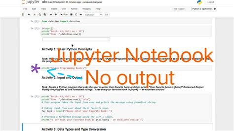 Jupyter Notebook Cell Not Running No Output Only Star Youtube