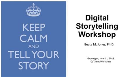 Digital Storytelling Workshop Ppt