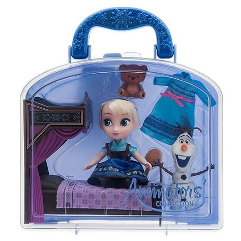 Disney Animators Collection Frozen Elsa With Bed Mini Doll Play Set