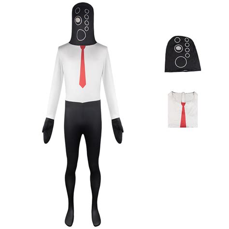 Skibidi Toilet Cosplay Costume Cameramen Tv Man Speakerman Jumpsuit Ha