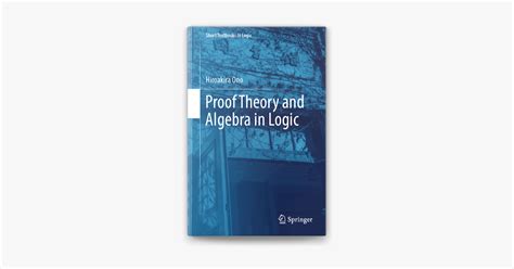 ‎proof Theory And Algebra In Logic On Apple Books