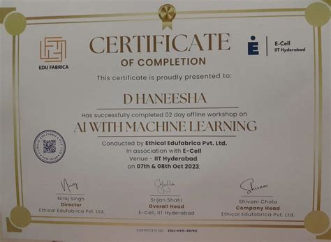 Aiml Iithyderabad Workshop Learningjourney D Haneesha