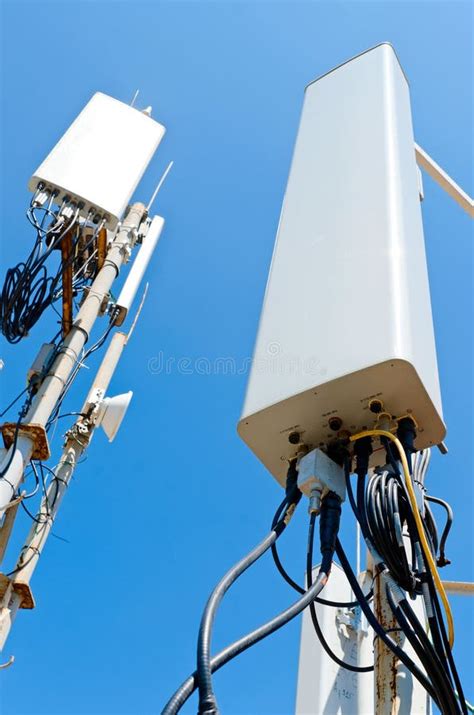 Sector Antenna Base Station Cellular Communication Stock Image Image Of Mast White 58042553