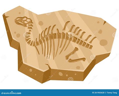 Cartoon Jurassic Dino Ancient Archeology Fossil Palaeontology Reptile