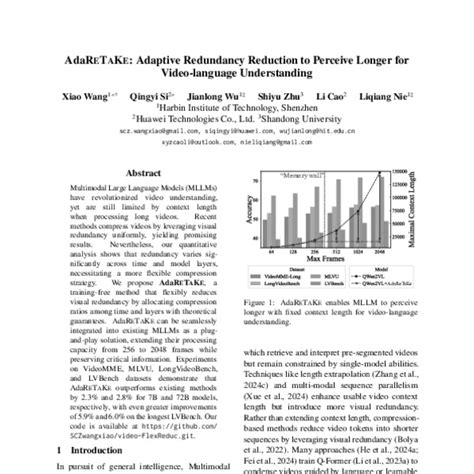 Adaretake Adaptive Redundancy Reduction To Perceive Longer For Video Language Understanding