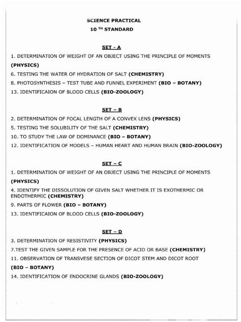 10 Th Science Practical Em Pdf