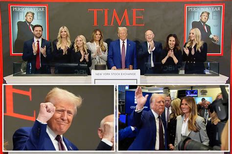 Trump Rings Opening Bell At Nyse In Front Of Time ‘person Of The Year