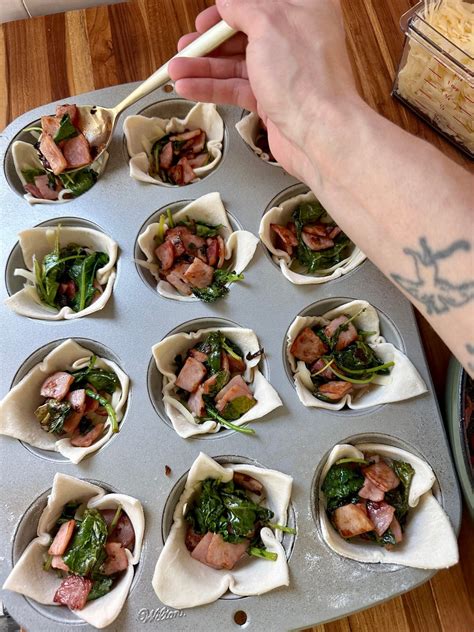 Ham And Greens Puff Pastry Egg Cups Djalali Cooks
